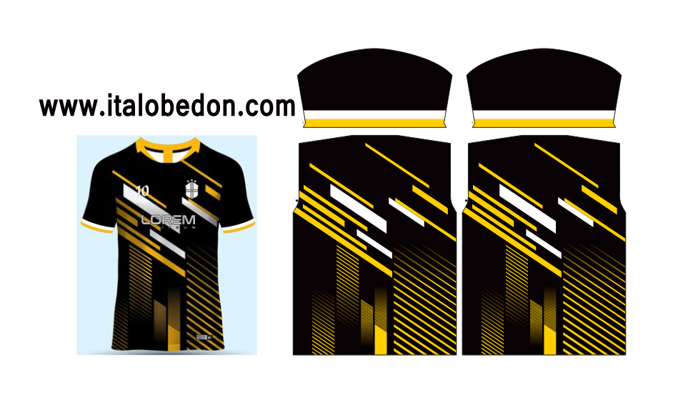 LOREM JERSEY LINEAS AMARILLO 2024